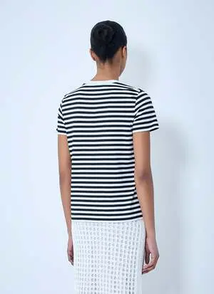 Max Mara Striped Cotton Jersey T-shirt - Black