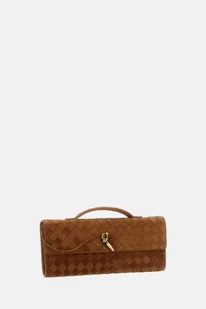 Bottega Veneta Intrecciato Suede Leather Clutch