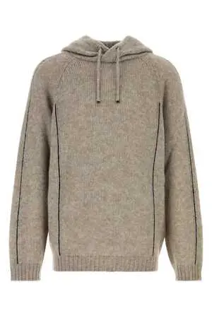Giorgio Armani Dove Grey Alpaca Blend Sweater - Gray