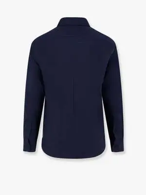Brunello Cucinelli Cotton And Lyocell Shirt - Blue