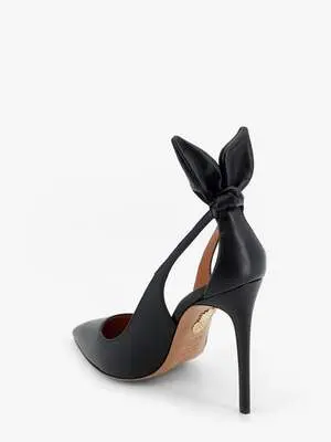 AQUAZZURA Bow Tie Leather Pumps