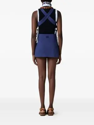 Miu Miu Gabardine Mini Dress - Blue