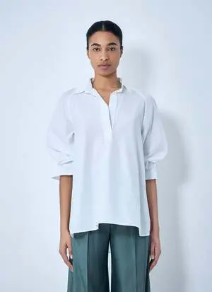 Max Mara Relaxed Poplin Tunic - White