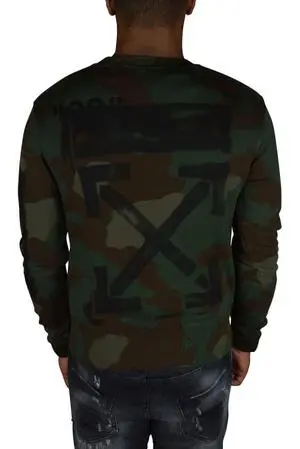 Off-White Camouflage Cotton Sweatshirt