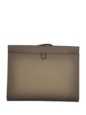 FERRAGAMO Gancini Pouch - Brown