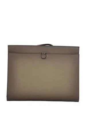 FERRAGAMO Gancini Pouch - Brown