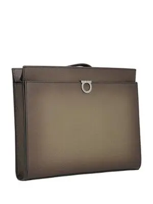 FERRAGAMO Gancini Pouch - Brown