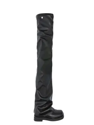 Attico Robin Otk Thigh High Flat - Black