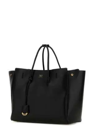 Balenciaga Leather Carry All Hampton Shopping Bag - Black
