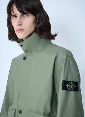 Stone Island Cotton Twill Field Jacket - Green