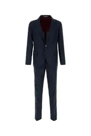 Brunello Cucinelli Navy Silk Blend Suit - Blue