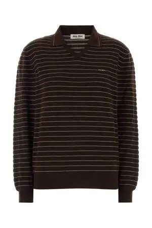Miu Miu Embroidered Cotton Polo Shirt - Multicolor