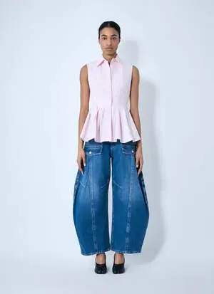 Sportmax Wide-leg Denim Trousers