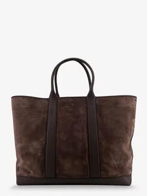 TOM FORD Suede Shopping Bag With Logo Engraved On The Bottom