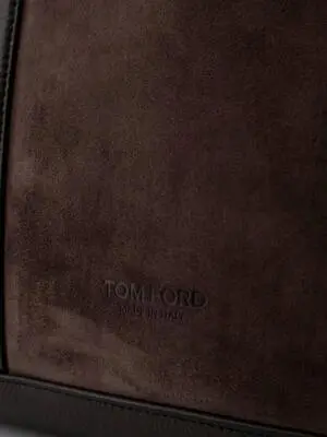 TOM FORD Suede Shopping Bag With Logo Engraved On The Bottom