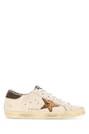 GOLDEN GOOSE Ivory Leather Super-star Sneakers - White