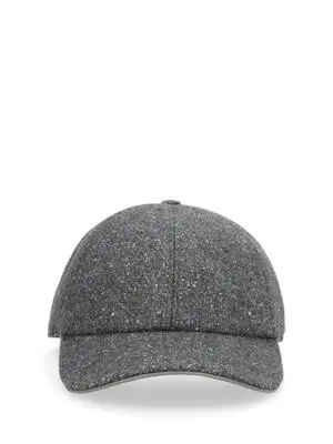 Eleventy Ribbed Cashmere And Silk Blend Cap - Gray