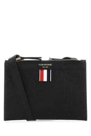 Thom Browne Leather Mini Document Holder - Black