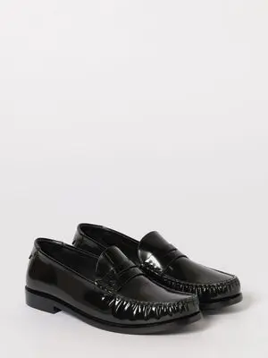 Saint Laurent Le Loafer Brushed Leather Loafers - Black