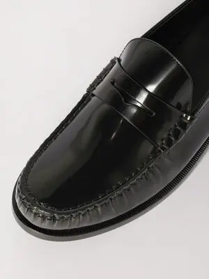 Saint Laurent Le Loafer Brushed Leather Loafers - Black