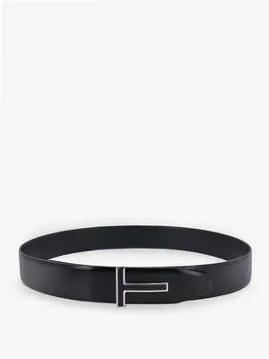 TOM FORD Leather Belt With Enameled Logo