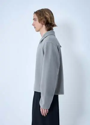 RIER Oversized Polo Knit Jumper - Gray