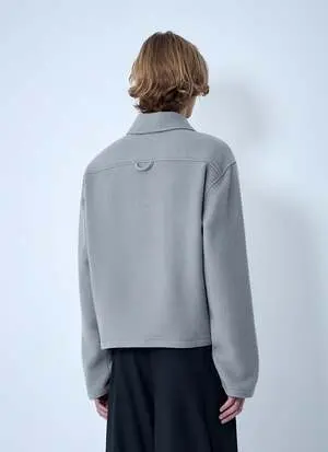 RIER Oversized Polo Knit Jumper - Gray