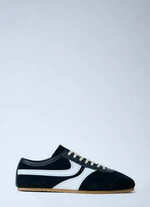 Dries Van Noten Suede Trimmed Sneakers - Black
