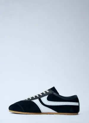 Dries Van Noten Suede Trimmed Sneakers - Black