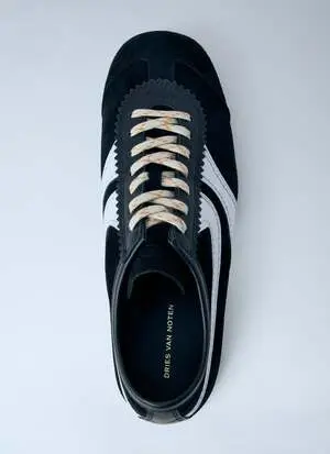 Dries Van Noten Suede Trimmed Sneakers - Black
