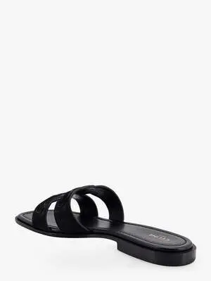 Celine Marina Suede Sandals With Triomphe Logo - Black
