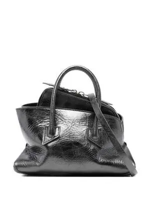 Attico Leather Tote Bag - Gray