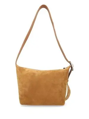 Loewe Medium Hobo Loop Bag In Suede - Cream