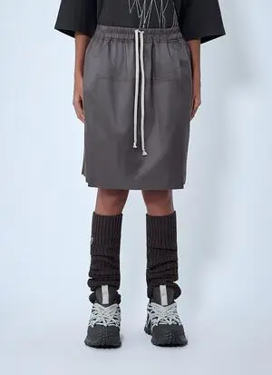 Moncler Rick Owens Drawstring Midi Kilt Shorts