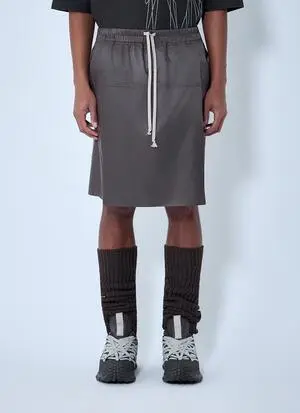 Moncler Rick Owens Drawstring Midi Kilt Shorts - Gray