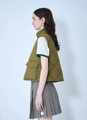 Moncler Biois Quilted Down Vest - Green