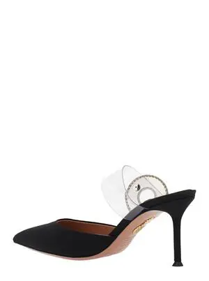 AQUAZZURA Suede Slingback Mules - Multicolor