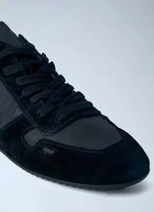 Rick Owens Suede-trimmed Sneakers - Black