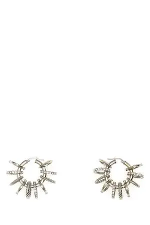 Amina Muaddi Metal Multi Ring Earrings - Silver