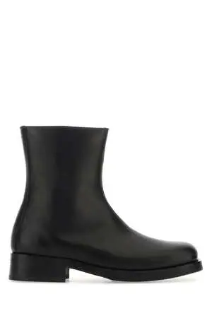 Our Legacy Leather Camion Ankle Boots - Black