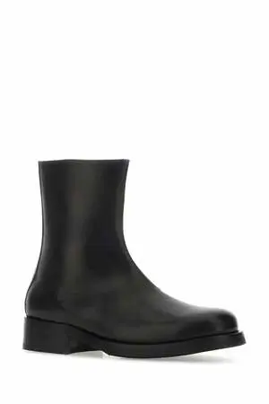Our Legacy Leather Camion Ankle Boots - Black