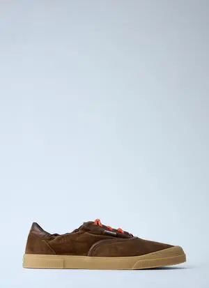 Moncler Suede Low-top Sneakers - Brown