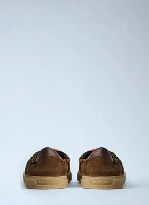 Moncler Suede Low-top Sneakers - Brown