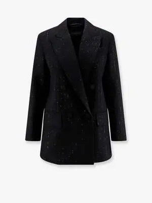 Max Mara Appia Virgin Wool Blazer With Sequins - Multicolor