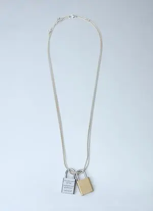 Our Legacy Riddle Padlock-detail Necklace - Gold