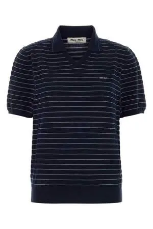Miu Miu Embroidered Cotton Polo Shirt - Multicolor