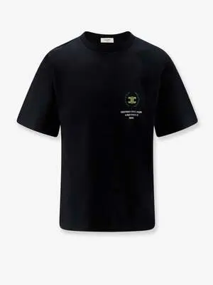 Celine Cotton T-shirt With Iconic Embroidery - Multicolor