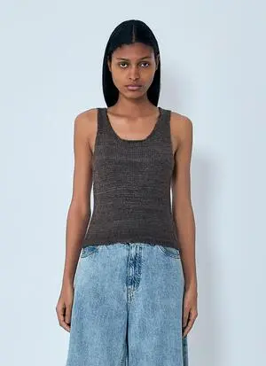 Our Legacy Solo Silk Tank Top - Brown