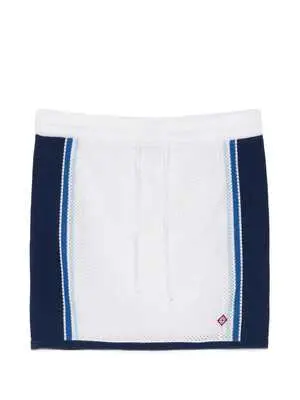 Casablanca Mesh Skirt With Drawstring - White