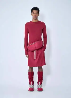 Moncler Rick Owens Drawstring Midi Kilt Shorts